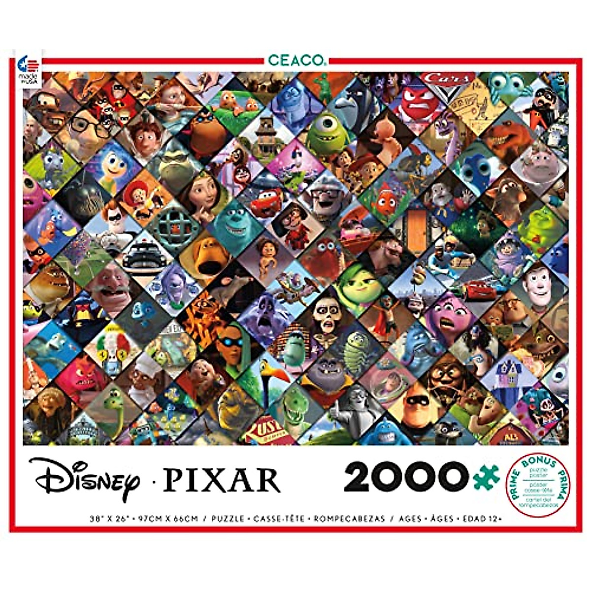 Ceaco - Disney/Pixar Clips - 2000 Piece Jigsaw Puzzle , 5"