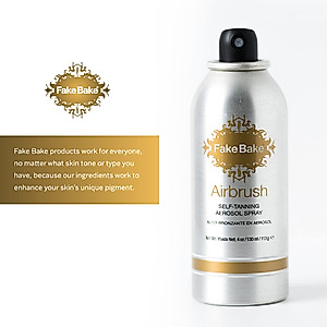 Fake Bake AirBrush Streak-Free Self Tanner, Quick Drying Self-Tan Sunless Bronzing Mist - Whole Body Lasting Flawless Glow for Women & Men - Cruelty-Free - 4 oz