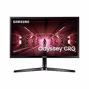 SAMSUNG 24" FHD 1080p CRG5 Curved Gaming Monitor, 144Hz, 4ms, Exclusive Gamer Settings, AMD Radeon FreeSync, Eye Saver Mode, 3000:1 Contrast Ratio, Black
