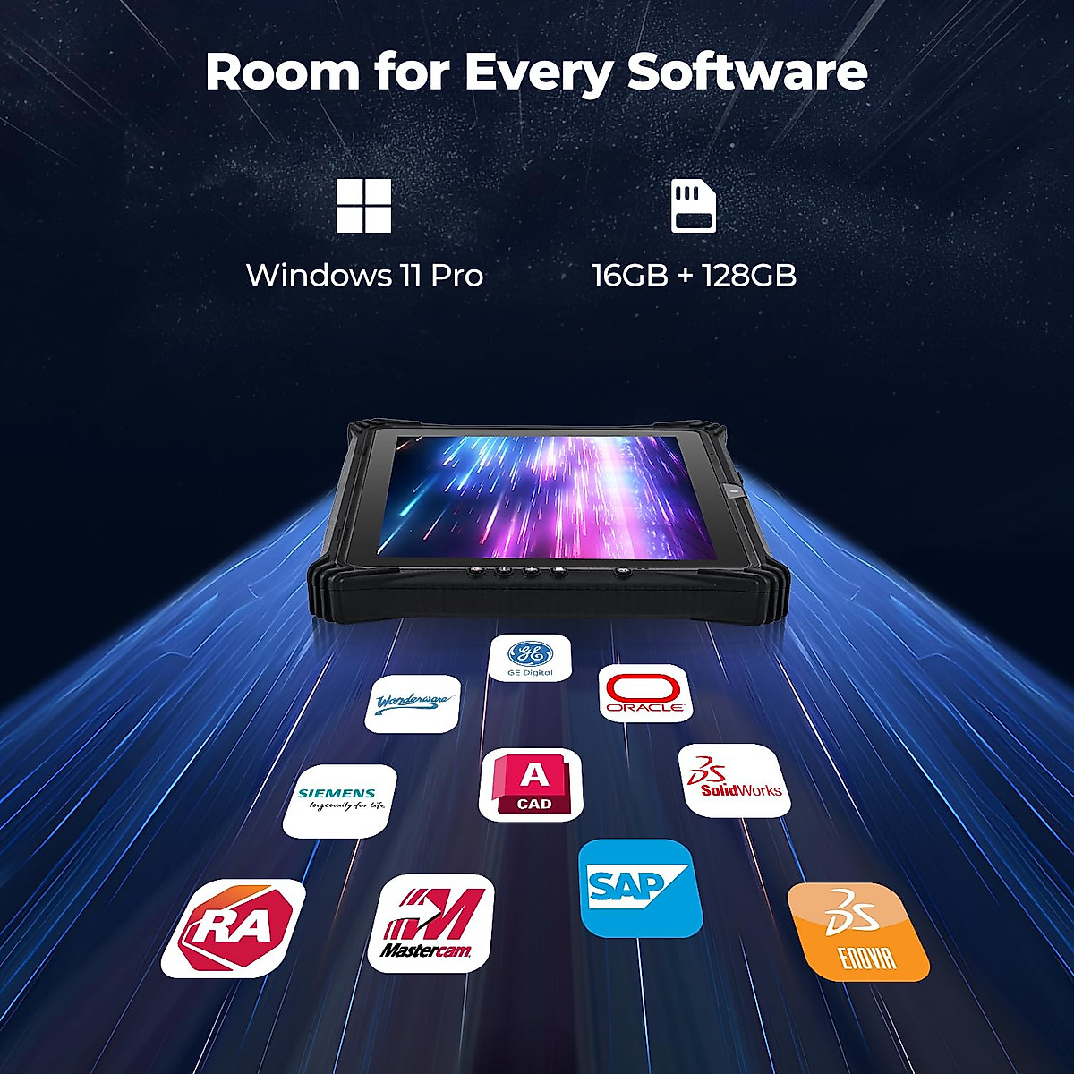 MUNBYN Rugged Tablet, 12.2" Windows 11 Pro Durable Tablet, Intel N5105, 16GB+128GB, and 10.1 inch Windows Tablet, Windows 11 Pro, 8GB+128GB, Intel N5100