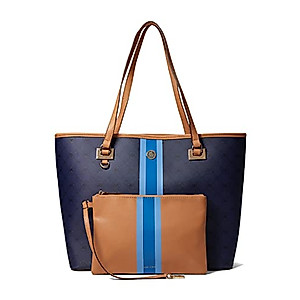 Anne Klein Logo Varsity Work Tote Blue One Size