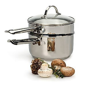 RSVP International Induction Double Boiler, 1 Quart, Multi Color