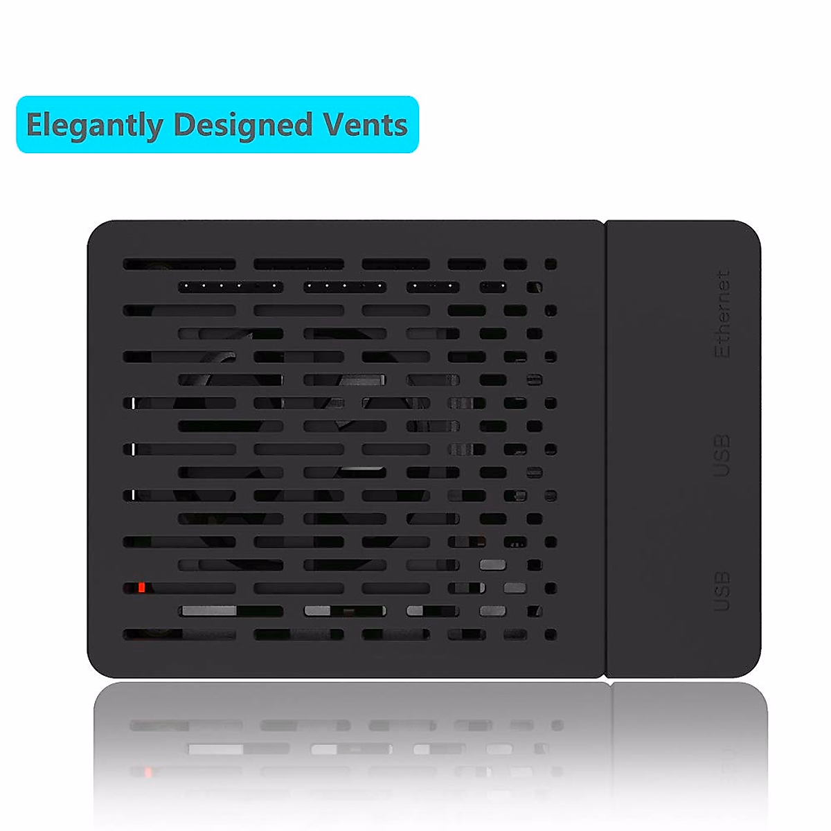 iUniker Raspberry Pi 4 Fan ABS Case with Cooling Fan, Heatsink, Simple Removable Top Cover for Pi 4 Model B/ 4B