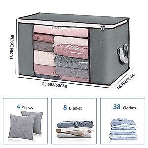 STORAZE 90L 6-Pack Large Laundry Basket, Waterproof, Freestanding Laundry Hamper, Collapsible Tall Clothes Hamper with Extended Handles for Clothes Toys in the Dorm and Family (Grey)