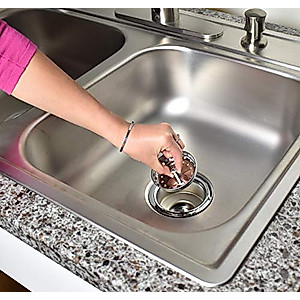 Plumb Pak K5475DSBN Double Bowl Kitchen Sink Strainer and Garbage Disposal Flange Set, Brushed Nickel