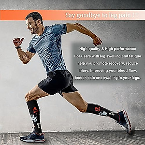 FEYHAY Copper Compression Socks (8 Pairs) 15-20 mmHg is BEST Graduated Athletic & Daily for Men & Women Running Travel