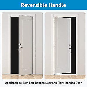 HOSOM Front Door Handle Set, Exterior Door Lock Set with Deadbolt, Single Cylinder, Reversible for Right and Left Handed Doors, Satin Nickel