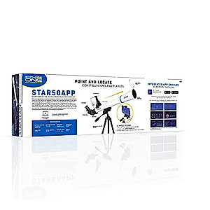 Explore One STAR50APP - 50mm Refractor Telescope w/Panhandle Mount and Astronomy APP