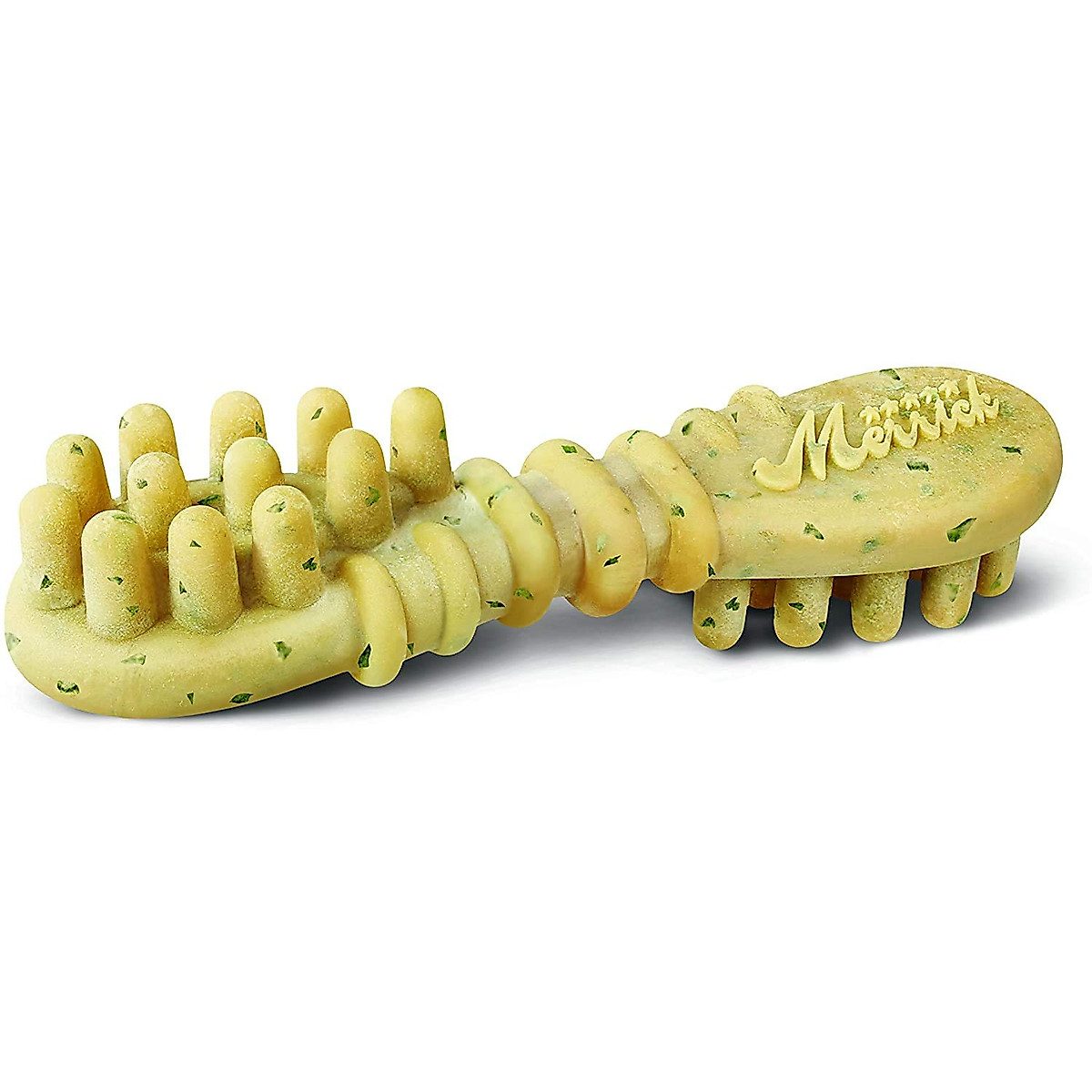 (2 Pack) Merrick Fresh Kisses Double-Brush Dental Dog Treats, Infused with Coconut & Botanical Oils and Mint Breath Strips, Cleans & Freshens Breath for Large Dogs, 16 Dental Dog Treats/Pack (Large)