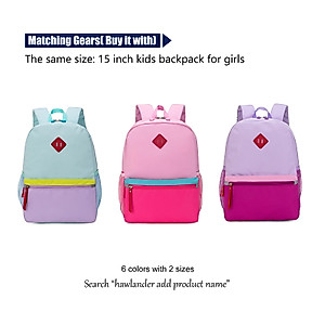 HawLander Little Kids Backpack for Boys Toddler School Bag Fits 3 to 6 years old, 15 inch, Navy Red