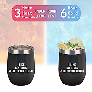 Personalized Tumbler with Lid and Straw i like my girls a little bit older Tumbler Insulated Tumblers Stainless Steel Tumbler Funny Gifts