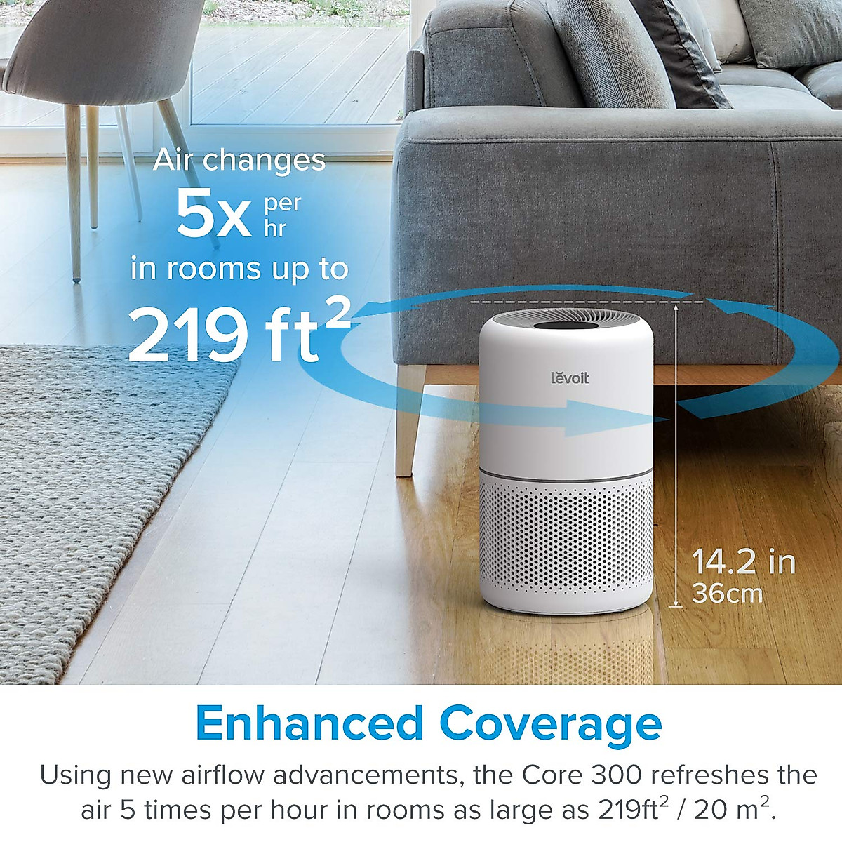 LEVOIT Air Purifier and Replacement Filter Bundle for Home Allergies and Pets