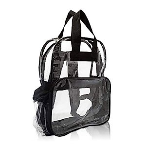 DALIX Clear Backpack with Smooth Plastic Completely Transparent