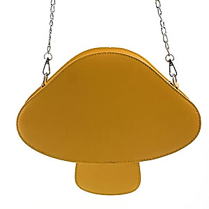 Thenopev Mushroom Shoulder Purses PU Leather Lovely Crossbody Bag for Girl Women Casual Purse Casual Summer Beach Handbag