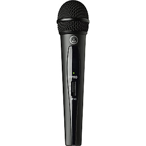 AKG Pro Audio WMS40MINI Vocal Set Band US25C Wireless Microphone System, with SR40 Receiver and PT40 Mini Pocket Transmitter, Black