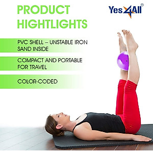 Yes4All Soft Weighted Toning Ball Smooth 2lb Pair