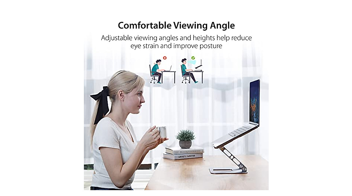 j5create Multi-Angle Aluminum Laptop Stand for Ergonomic Comfort