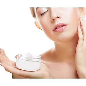 4 Pieces Round Clear Wide-mouth Leak Proof Plastic Container Jars with Lids for Travel Storage Makeup Beauty Products Face Creams Oils Salves Ointments DIY Making or Others (White, 4 Ounce)