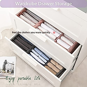 2 Pack Upgraded Jeans T-Shirts Organizer, Wardrobe Clothes Dividers Organizer, Foldable Closet Drawer Storage Box for Jeans Legging T-Shirts Sweat Pant Baby Clothes - Large, Grey