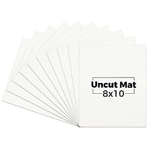 Mat Board Center, 8x10 Picture Backing Board, Uncut Photo Mat Board (Off White, 10 Pack)