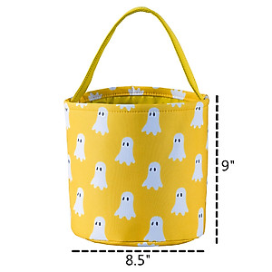 E-FirstFeeling Halloween Candy Bags Trick or Treat Bags Halloween Basket Halloween Bucket Tote (Halloween Ghost)