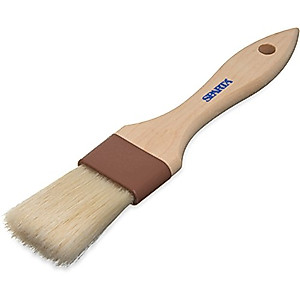 SPARTA 4037300 Boarhair Basting Brush, Flat Brush With Ergonomic Handle, 1.5 Inches, Brown
