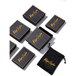 KeyStyle Gold Bangles for Women Thin Stretch Bracelets, High Polished Snake Link Flexible Bangle Bracelet (10mm wide)