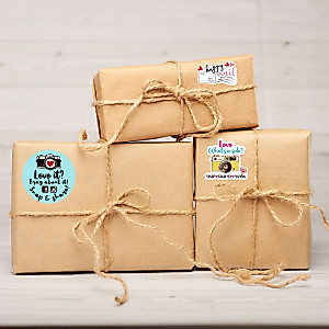 Snap and Share Stickers Small Business,Love it Snap Share Stickers,Leave a Review Stickers,Blue Small Business Stickers 500 Labels Per Roll