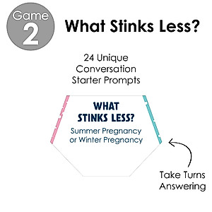 Big Dot of Happiness Colorful Baby Shower - Baby Shower Conversation Starter - 2-in-1 Dirty Diaper Game - Set of 24