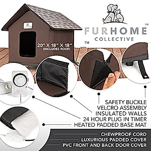 Heated Cat Houses for Outdoor Cats, Elevated, Waterproof and Insulated - A Safe Pet House and Kitty Shelter for Your Cat or Small Dog to Stay Warm & Dry