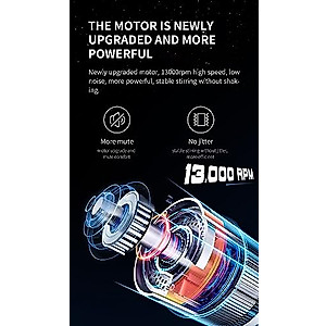 Rechargeable Milk Frother Handheld with Stand and Stencils - Usb Stainless Steel Stand or Wall Hanging for Kitchen Coffee Bar Electric Whisk Hand Blender Mixer for Latte Cappuccino Egg Protein Powder