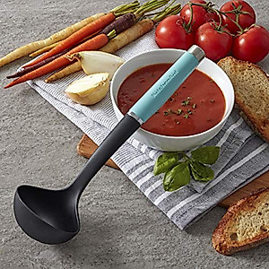 KitchenAid Gourmet Nylon Ladle, One Size, Aqua Sky