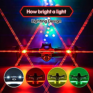 TOMAT Drone Strobe Lights FAA Anti-Collision Lighting Light Night Flight Lights with 4 Colors for DJI Mini 3 Pro/Air 2S/Mini 2/Mavic Air 2/Mavic Mini/Mavic Pro/FPV Quadcopters Accessories