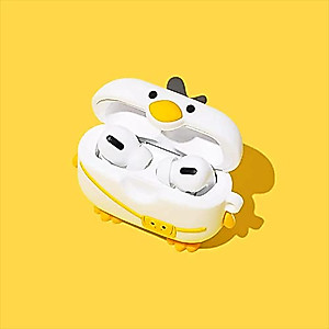 Cute Duck Case for Airpod Pro/Pro 2 Gen Cases 2022, Funny 3D Cartoon Kawaii Cool Air pods Pro 2nd Generation Silicone Cases for Apple AirPods Pro with Keychain for Boys Girls Kids Teen
