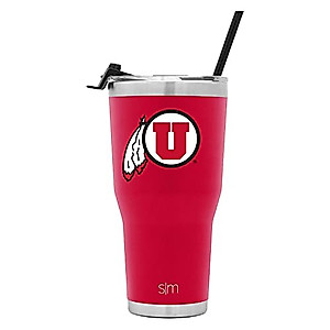 Simple Modern Officially Licensed Collegiate Utah Utes Tumbler Two-Pack with Straw and Flip Lid | Insulated Stainless Steel 30oz Thermos | Utah Utes