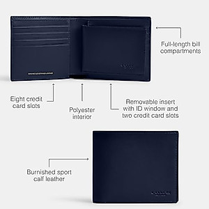 Coach 3 in 1 Wallet in Burnished Leather, Deep Blue