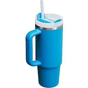 Stanley Quencher H2.0 Tumbler with Handle and Straw 30 oz | Flowstate 3-Position Lid | Cup Holder Compatible for Travel | Insulated Stainless Steel Cup | BPA-Free | Azure