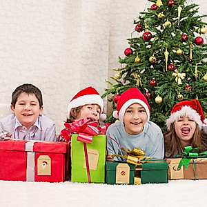 HongyiTime 200 Count Tags Sticker,Christmas Labels,6 Jumbo Designs Christmas Stickers Name Tags,Holiday Present Label (Large)