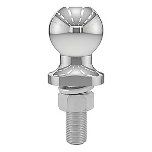 CURT 40015 Chrome Trailer Hitch Ball, 2,000 lbs, 1-7/8-Inch Diameter, 3/4 x 2-1/8-Inch Shank