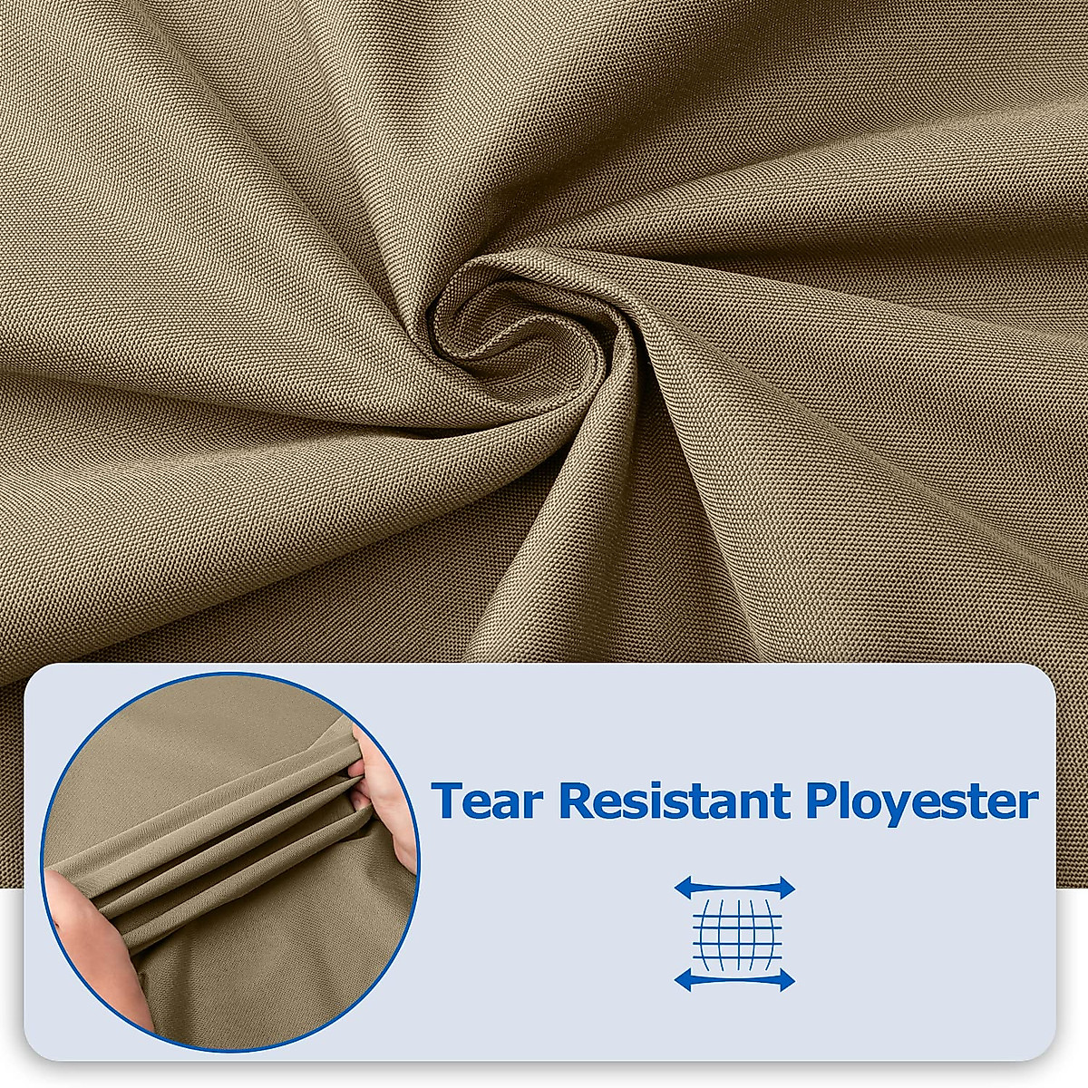 SunPatio Outdoor Oversized Chair Covers, Heavy Duty Waterproof Patio Large Chair Covers, Fade Resistant Outdoor Furniture Covers, All Weather Protection, 2 Pack - 40" W x 34" D x 39" H, Taupe