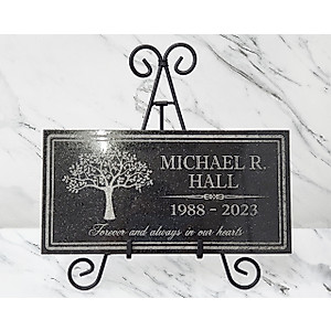 In Loving Memory Personalized Granite Memorial Stone Sympathy Remembrance of Dad Mom Child