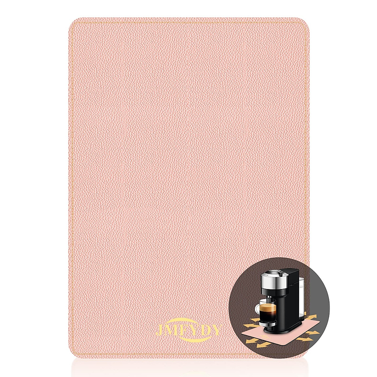 Kitchen Countertop Slider Mat,2 Pack Leather Sliding Coffee Mats for Kitchen Appliance, Heat Resistant Protector Mat Kitchen Slider Pads for Ninja Foodi Air Fryer,Coffee Maker, Blender (rose gold)