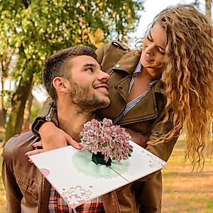 Magic Ants 3D Magnolia Pop Up Flower Card - Perfect for Mother's Day, Spring, Father's Day, Graduation, Birthdays, Weddings, Anniversaries, and More - Express Your Wishes for All Occasions