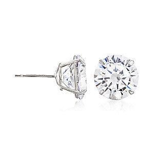 Ross-Simons 8.00 ct. t.w. CZ Stud Earrings in 14kt White Gold