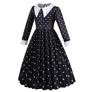 Chektin Black Costume Dress for Girls - Kids Princess Dresses Dress up Clothes for Little Girls