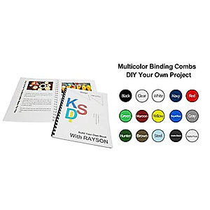 RAYSON SD1202 Comb Binding Machine, 19 Holes, Max Punching Letter Size, with Comb Set Binder for Daily Binding