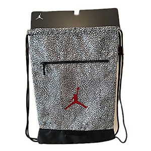 Air Jumpman Retro Elephant Print Gym Bag Drawstring Sport Boys Color Black, Grey, and Gym Red