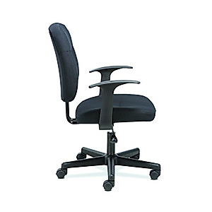 Sadie Task Chair-Fixed Arm Computer Chair for Office Desk, Black (HVST402)