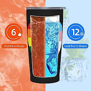 QIANGLAI LGBTQ-Pride-Awareness-Free-Ally-Hugs Stainless Steel Insulated Drinking Sport Cup Coffee Mug 20 Ounce with Lids and Straws