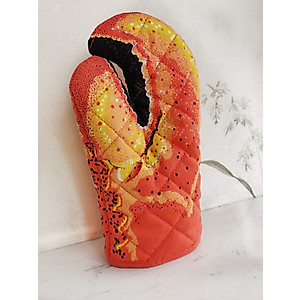 Aitian Lobster Claw Oven Mitts - Heat Resistant BBQ Oven Gloves, Set of 2, Quilted Cotton, Designed for Light Duty Use (Gloves-01)